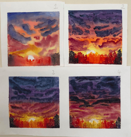 Glowing Sunset Practise | Skillshare Student Project