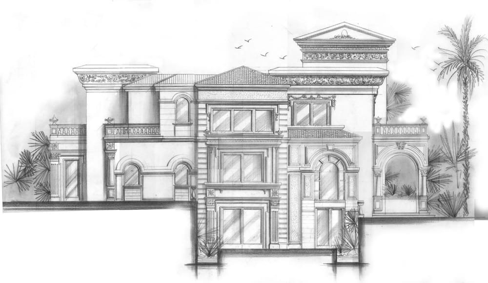Floating Hotel-Pencils rendering | Skillshare Student Project