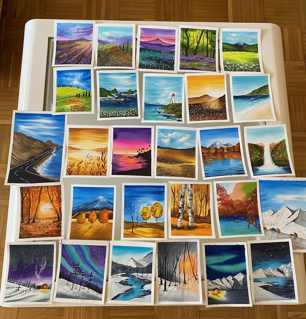 30 day watercolor challenge with Z | Skillshare Student Project