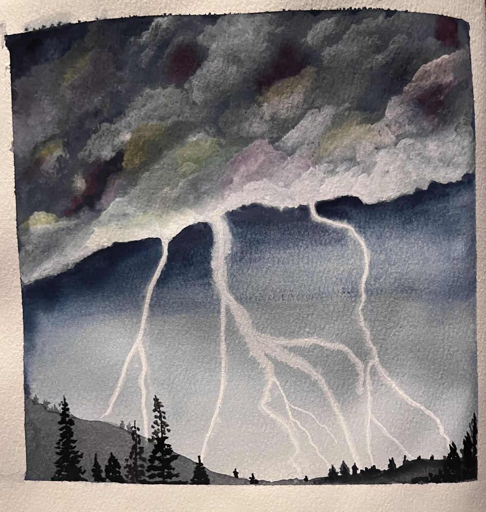 Watercolor Lighting Storm | Skillshare Student Project