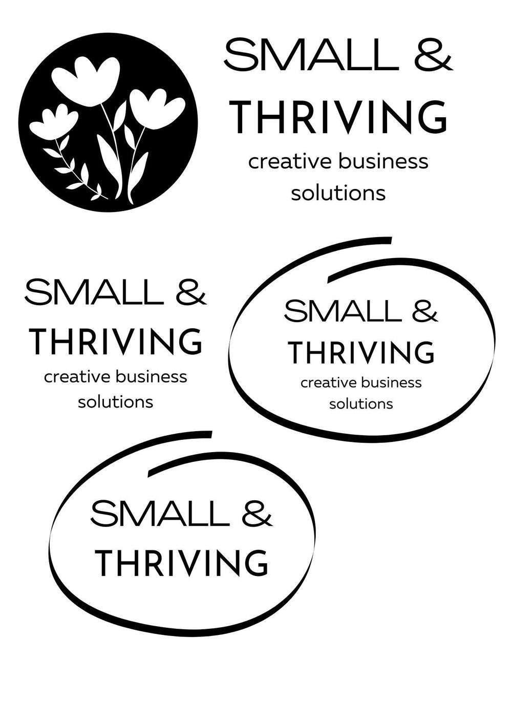 Small & Thriving logo | Skillshare Student Project