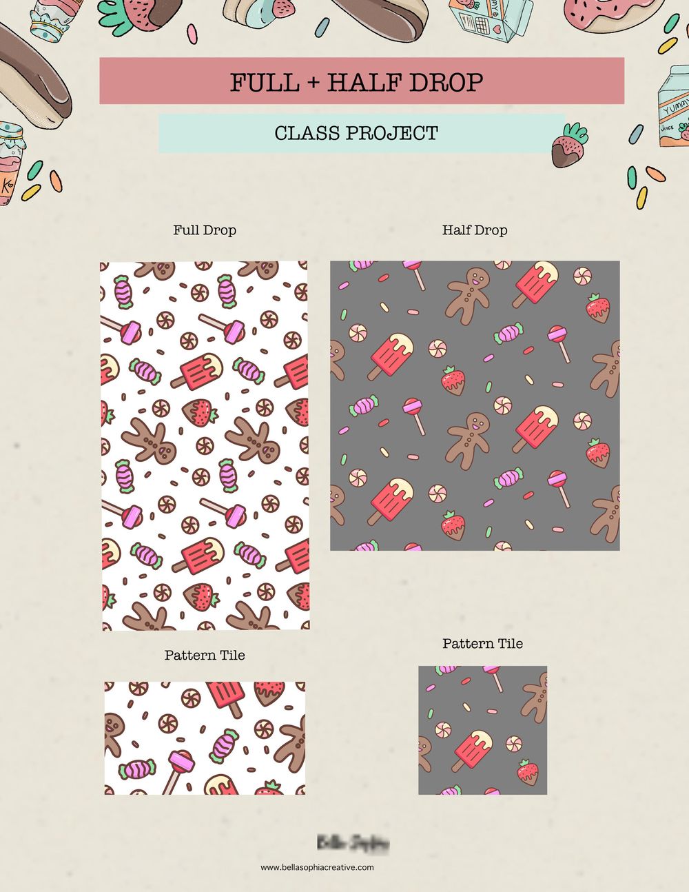 Full & Half Drop Sweets | Skillshare Student Project