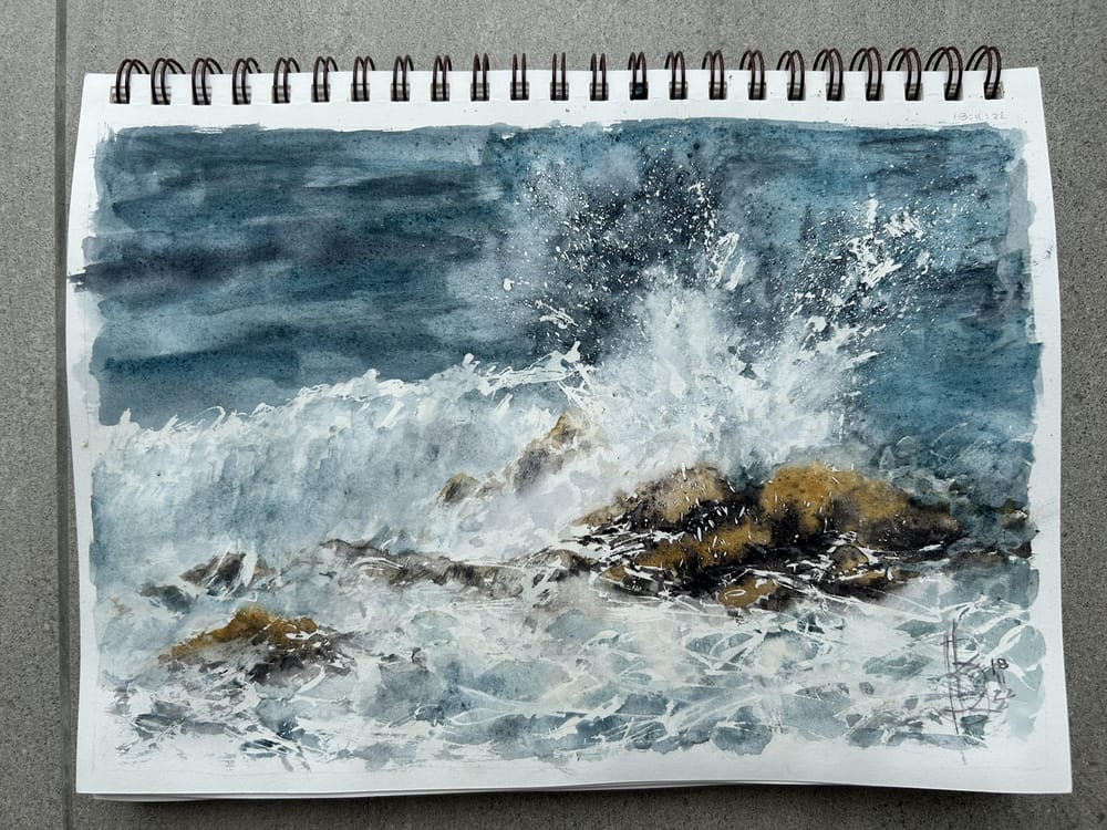 Master Ocean Waves in Watercolour by Bianca Rayala | Skillshare Student Project