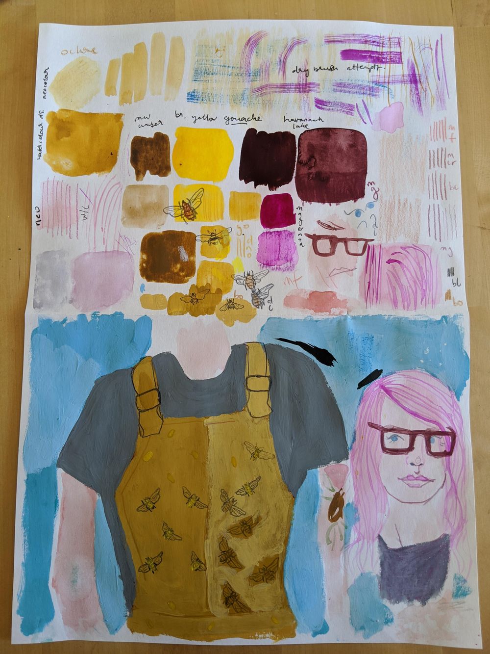 Mixed Media Self Portrait | Skillshare Student Project
