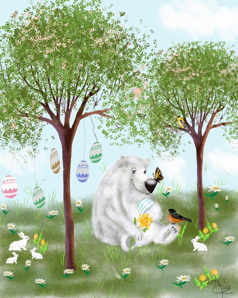 Bear Character at Easter | Skillshare Student Project