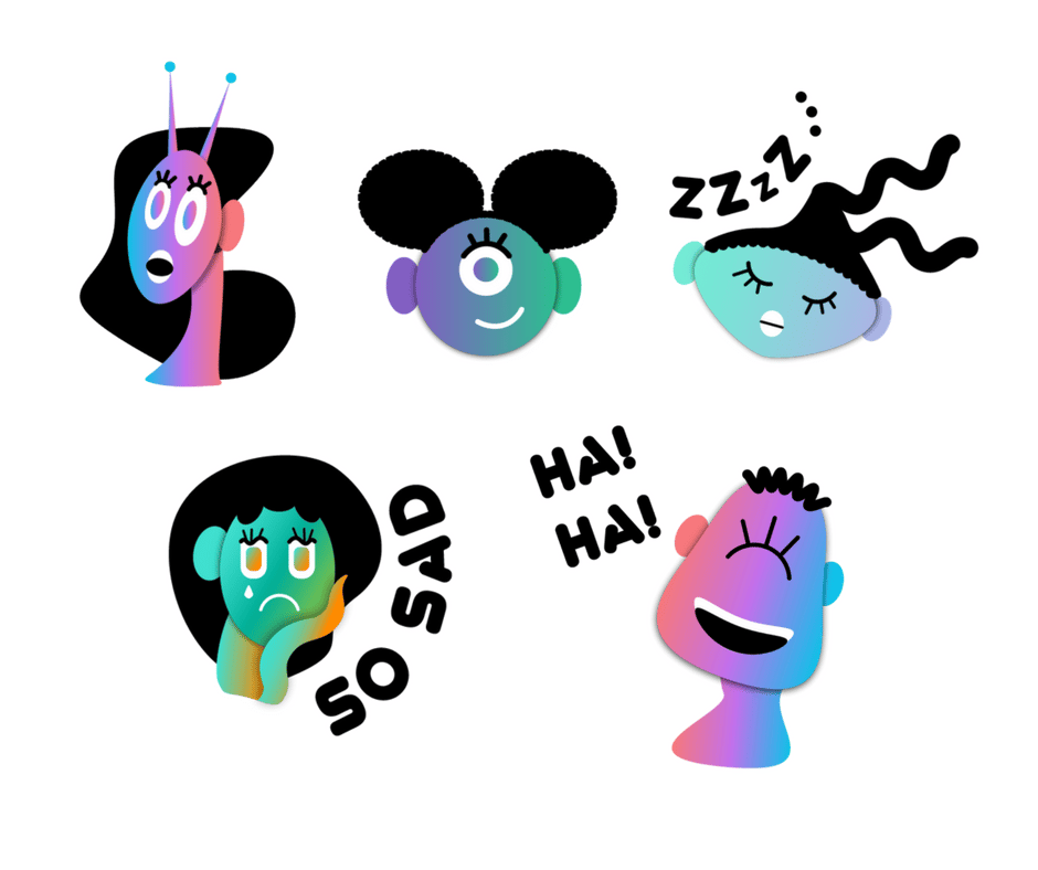 Galaxy Girls Sticker Pack | Skillshare Student Project