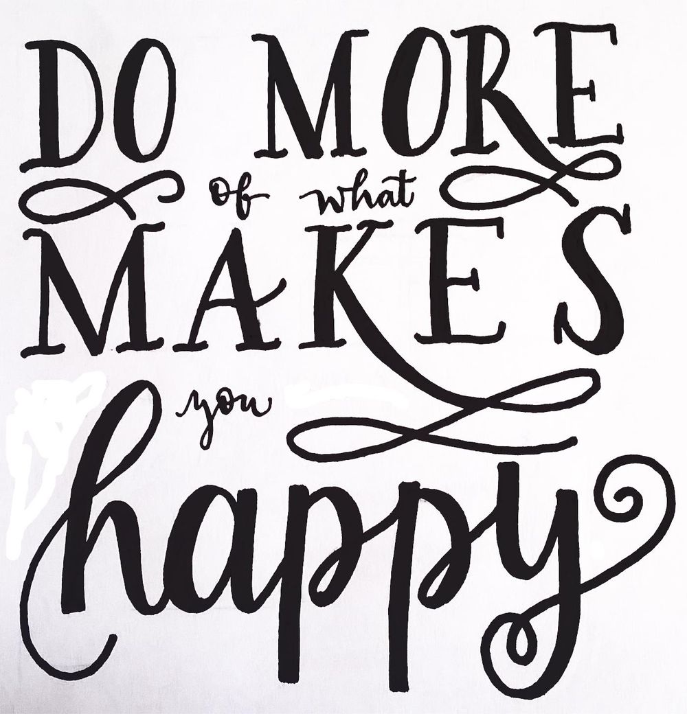  Do More Of What Makes You Happy Skillshare Student Project