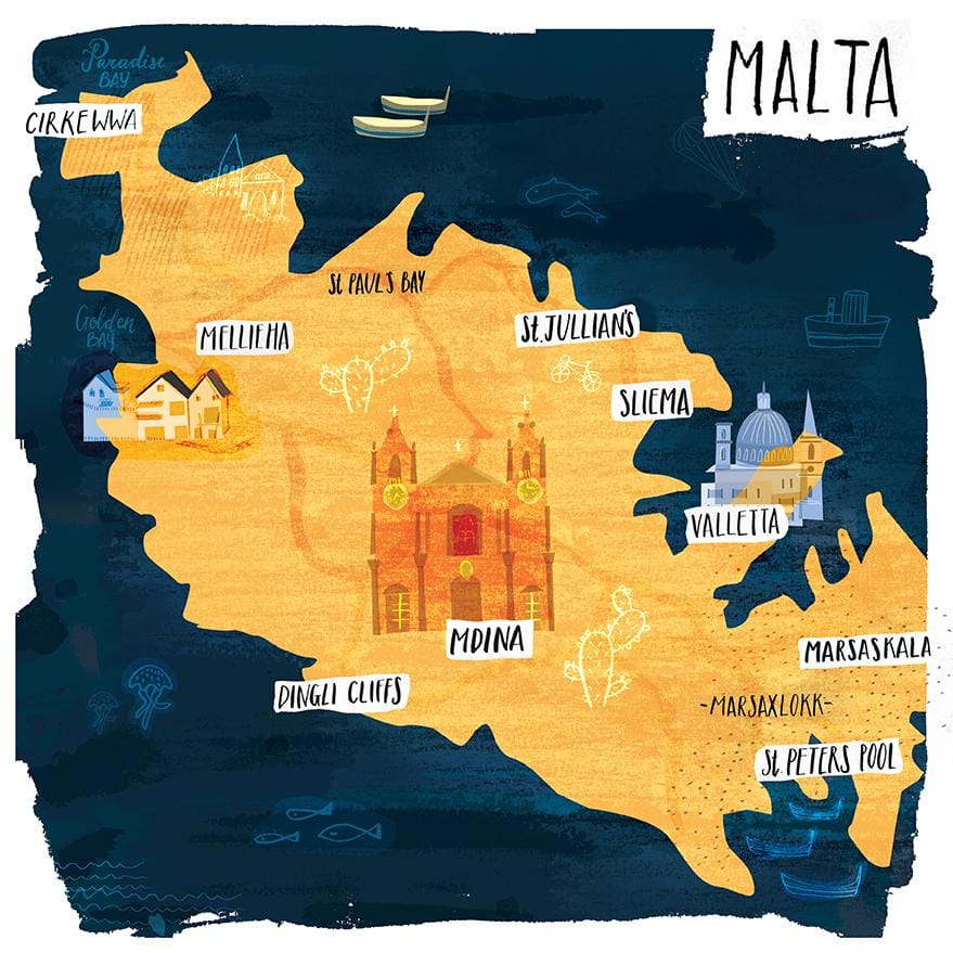 Malta map! | Skillshare Student Project