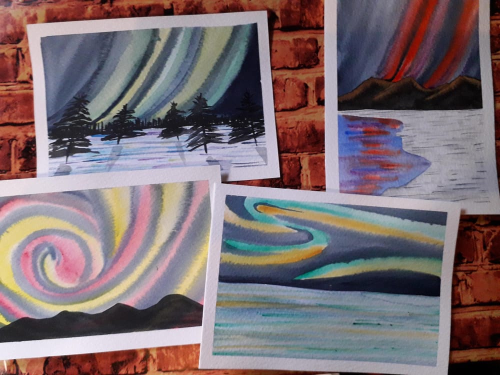 Northern Lights in Watercolour | Skillshare Student Project