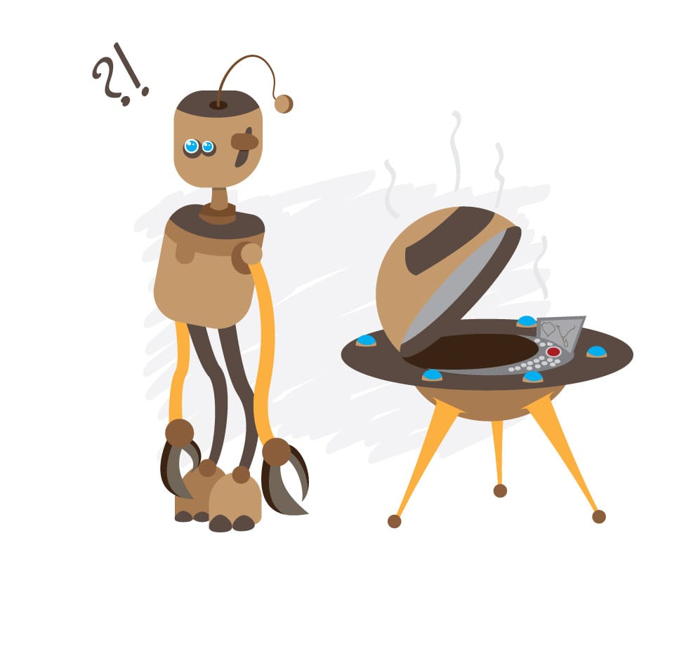 Confused Robot - manual tracing exercise | Skillshare Student Project