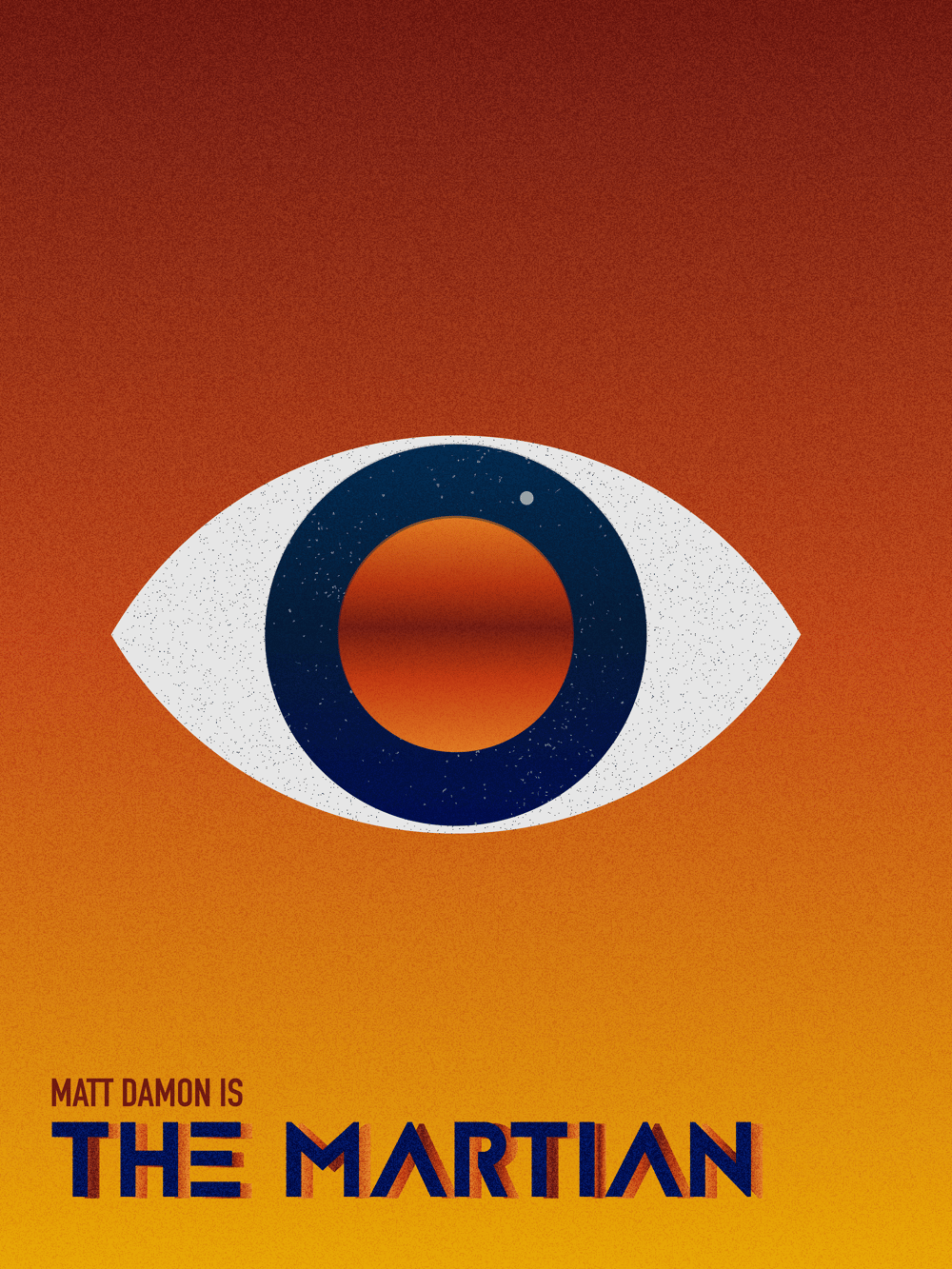 The Martian movie poster | Skillshare Student Project