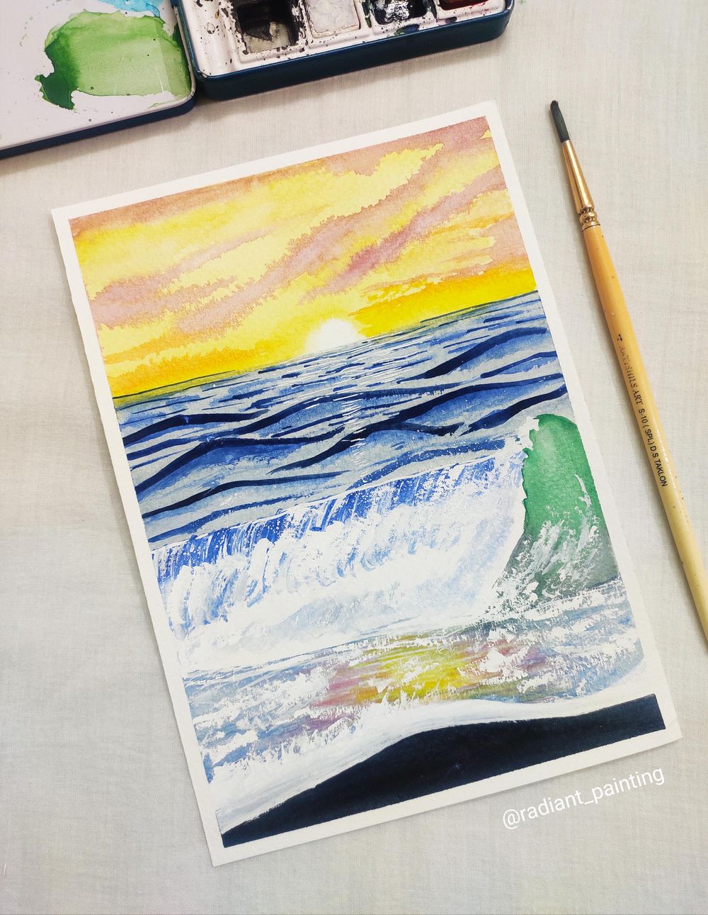 Watercolor Sunset Seascapes | Skillshare Student Project