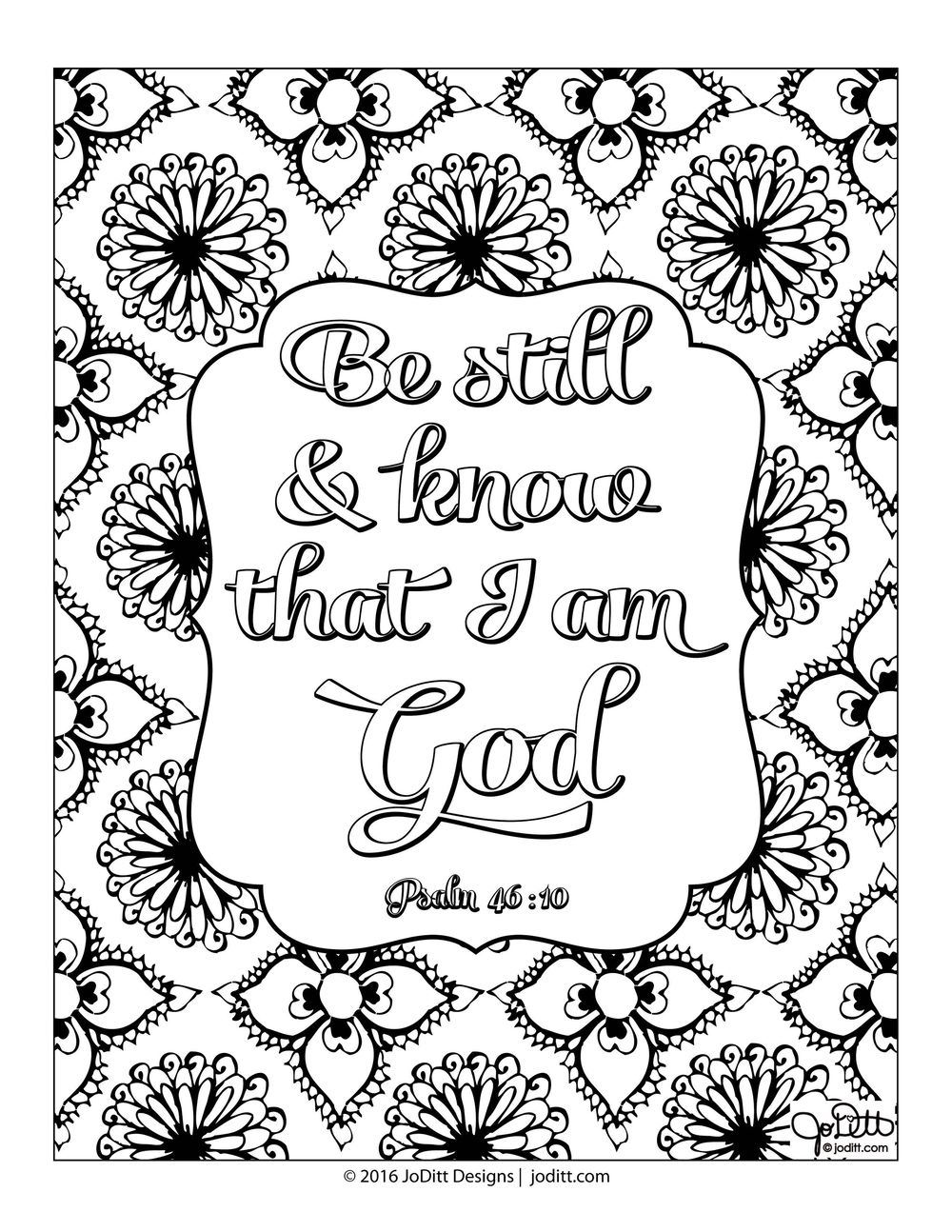 Coloring page -Be still | Skillshare Student Project