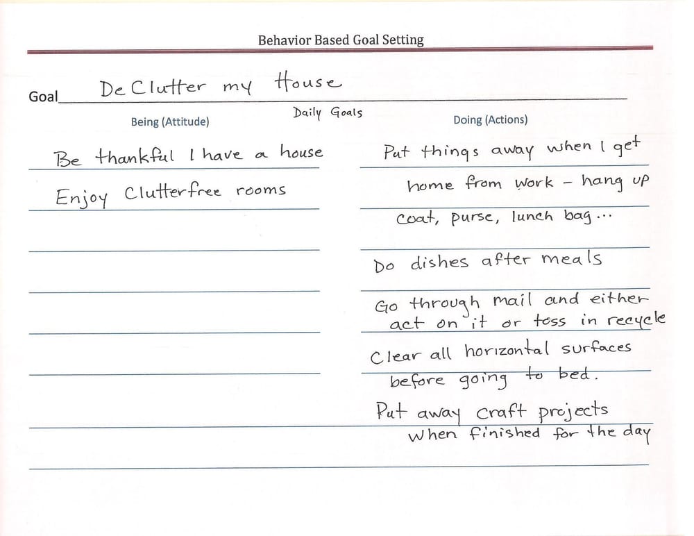 Behavior Based Goal Worksheet | Skillshare Student Project