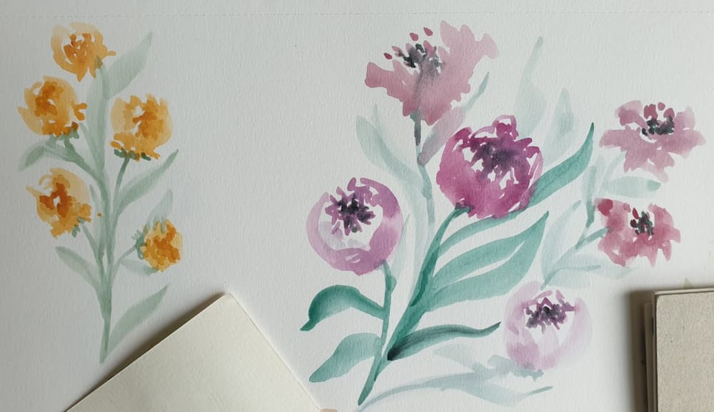 Watercolor florals exploration | Skillshare Student Project