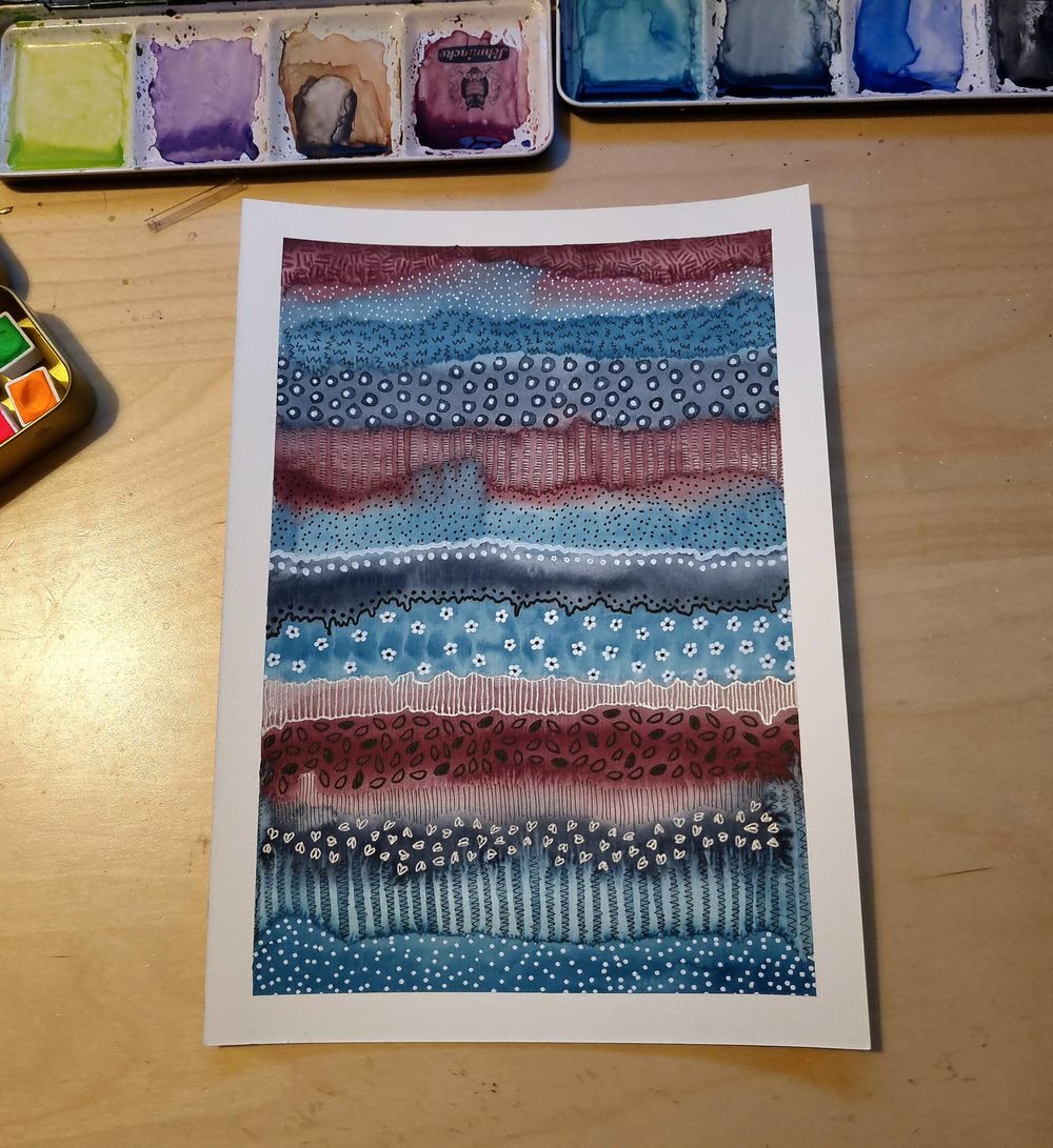 Abstract Stripe Doodles | Skillshare Student Project