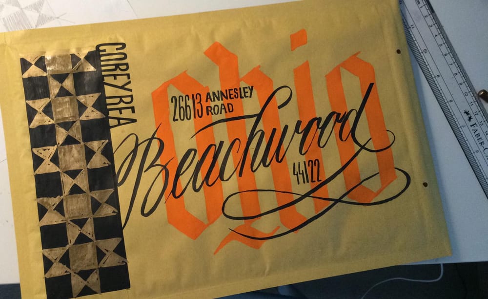 Hand lettered envelope | Skillshare Student Project