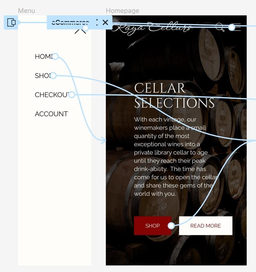 Raya Cellars - Figma Essentials Course | Skillshare Student Project