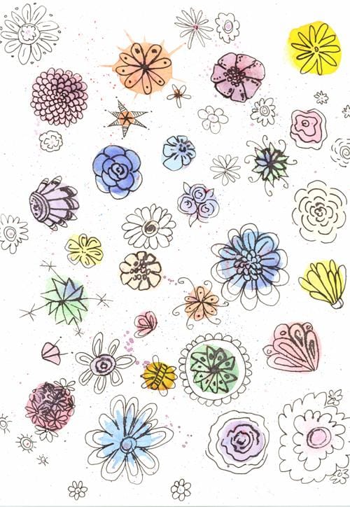 Watercolor Wild Flower Doodles | Skillshare Student Project