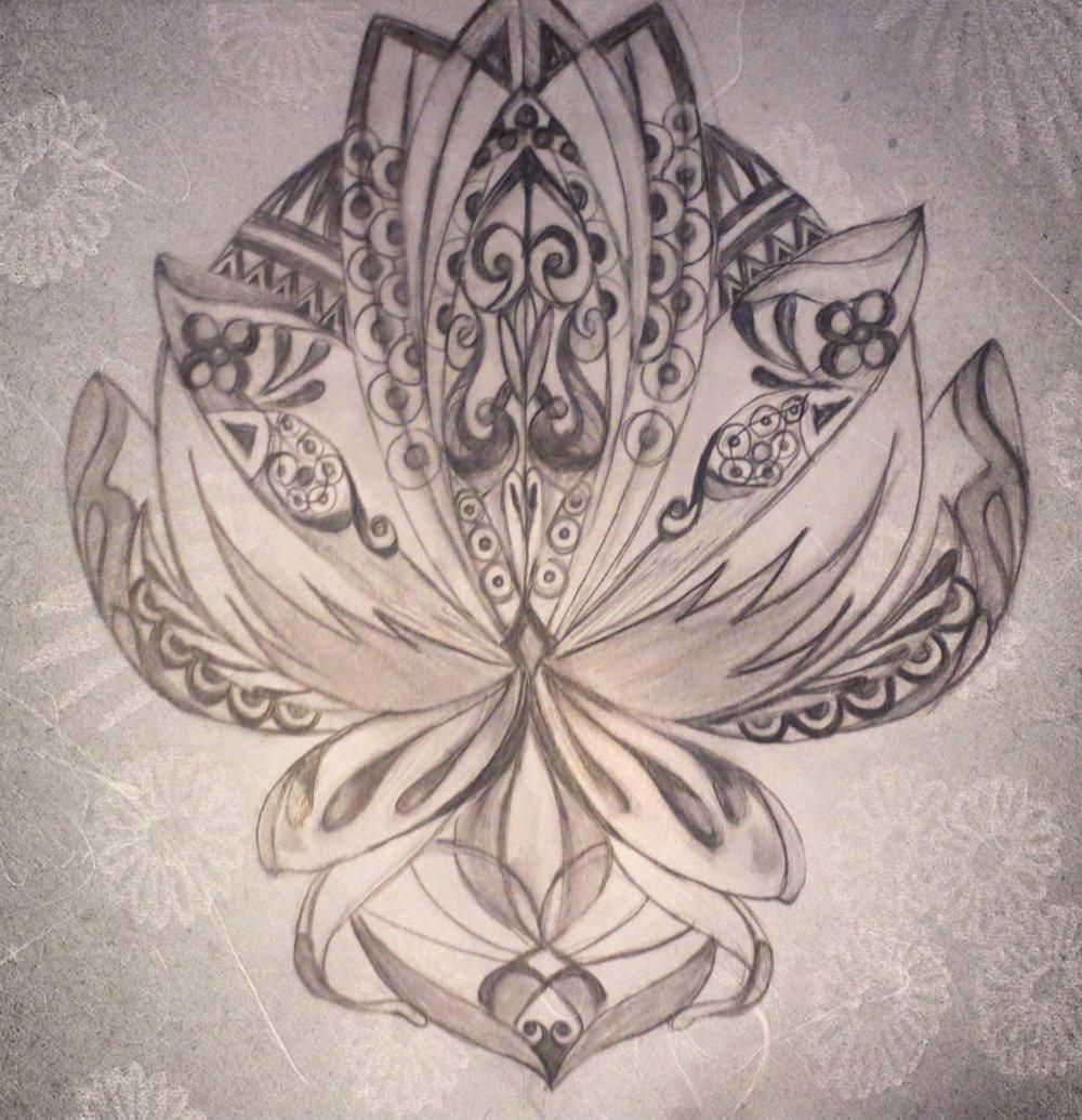 Lotus Design using Basic Shapes | Skillshare Student Project