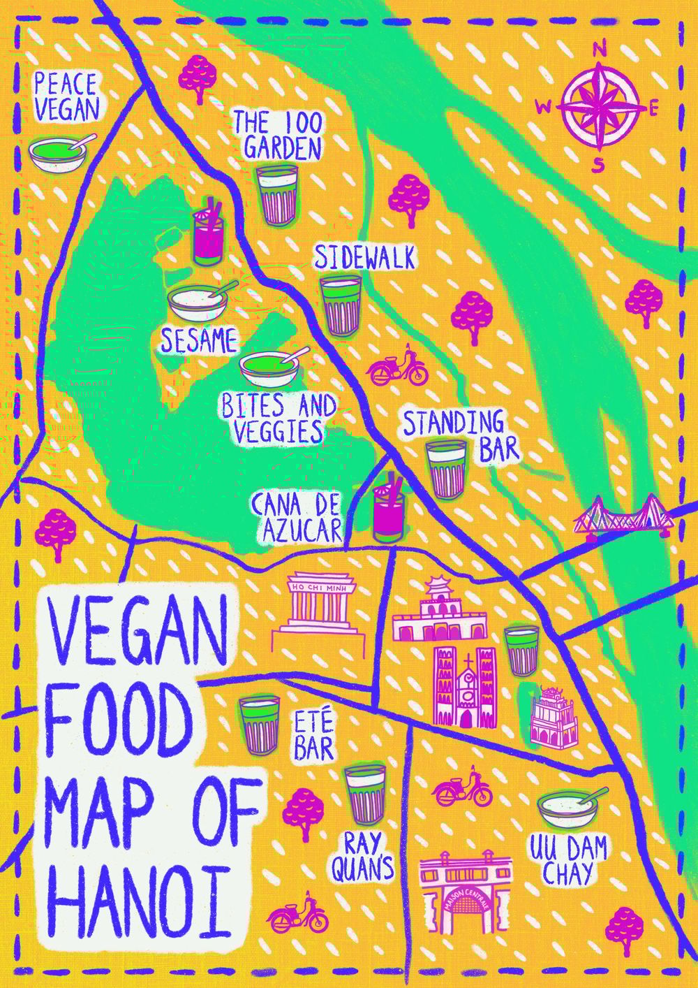 Vegan food map Hanoi | Skillshare Student Project