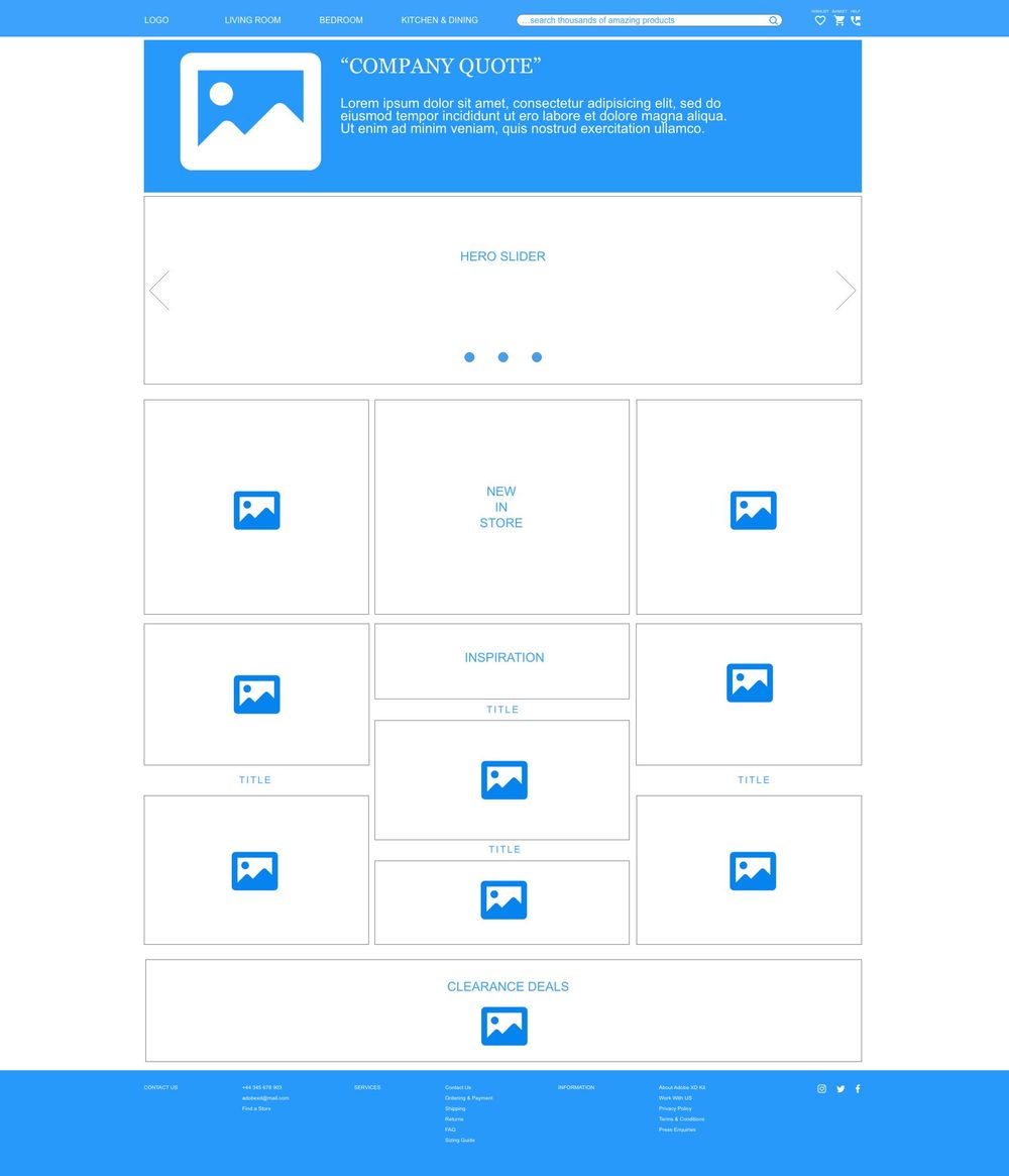 Project 1 - Homepage and Contact us Wireframes | Skillshare Student Project