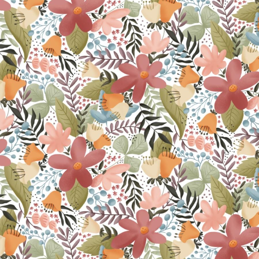 Soft floral - Half drop pattern | Skillshare Student Project