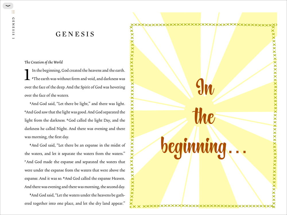 Bible cover and In the beginning | Skillshare Student Project