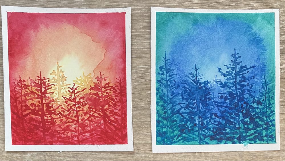 Mini Tree Line Vignettes | Skillshare Student Project