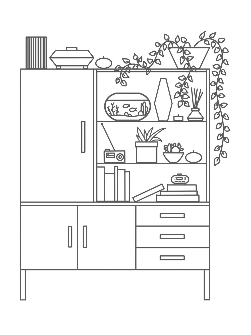 Fun With Spaces Create A Stylised Scene In Procreate Animation Skillshare Student Project