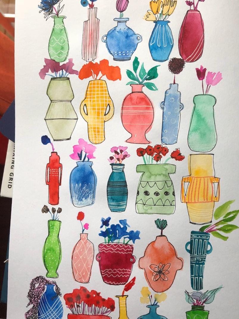 Vase doodles | Skillshare Student Project