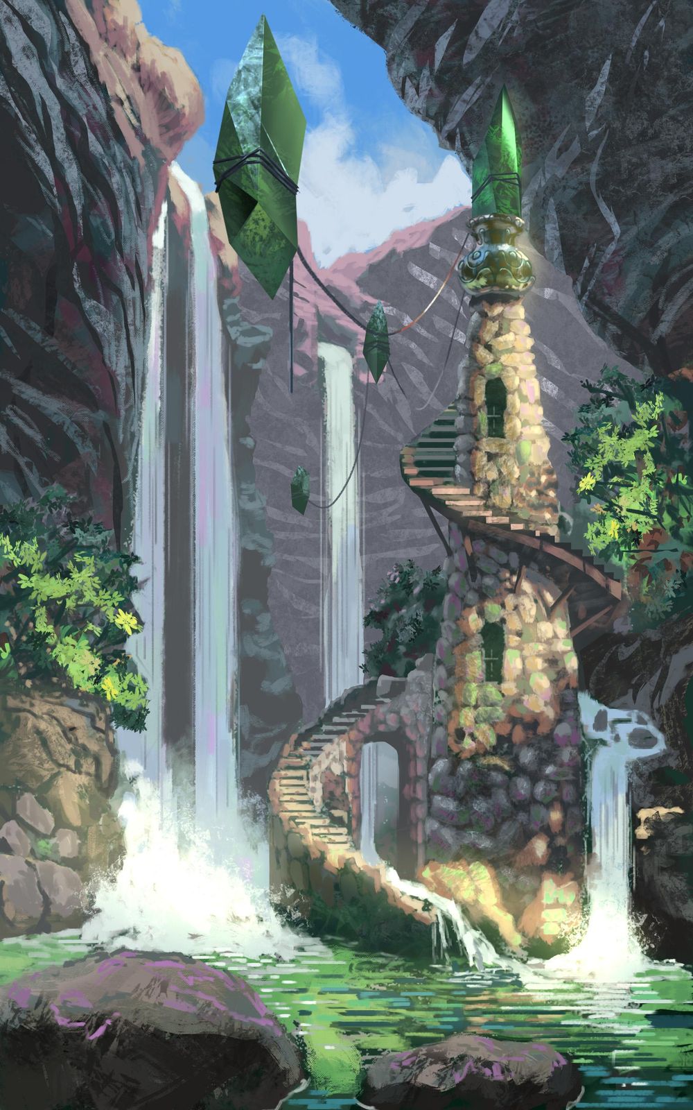 The Waterfall Shrine | Skillshare Student Project