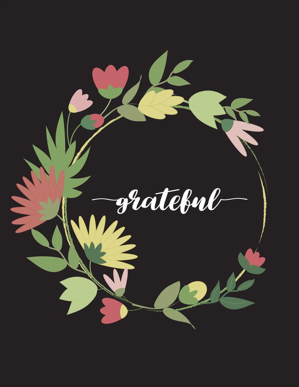 Grateful - Flower Wreath | Skillshare Student Project