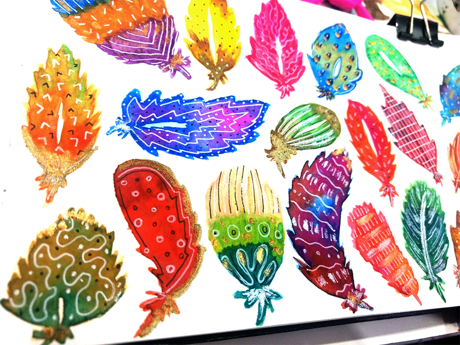 Watercolor Feathers | Skillshare Student Project
