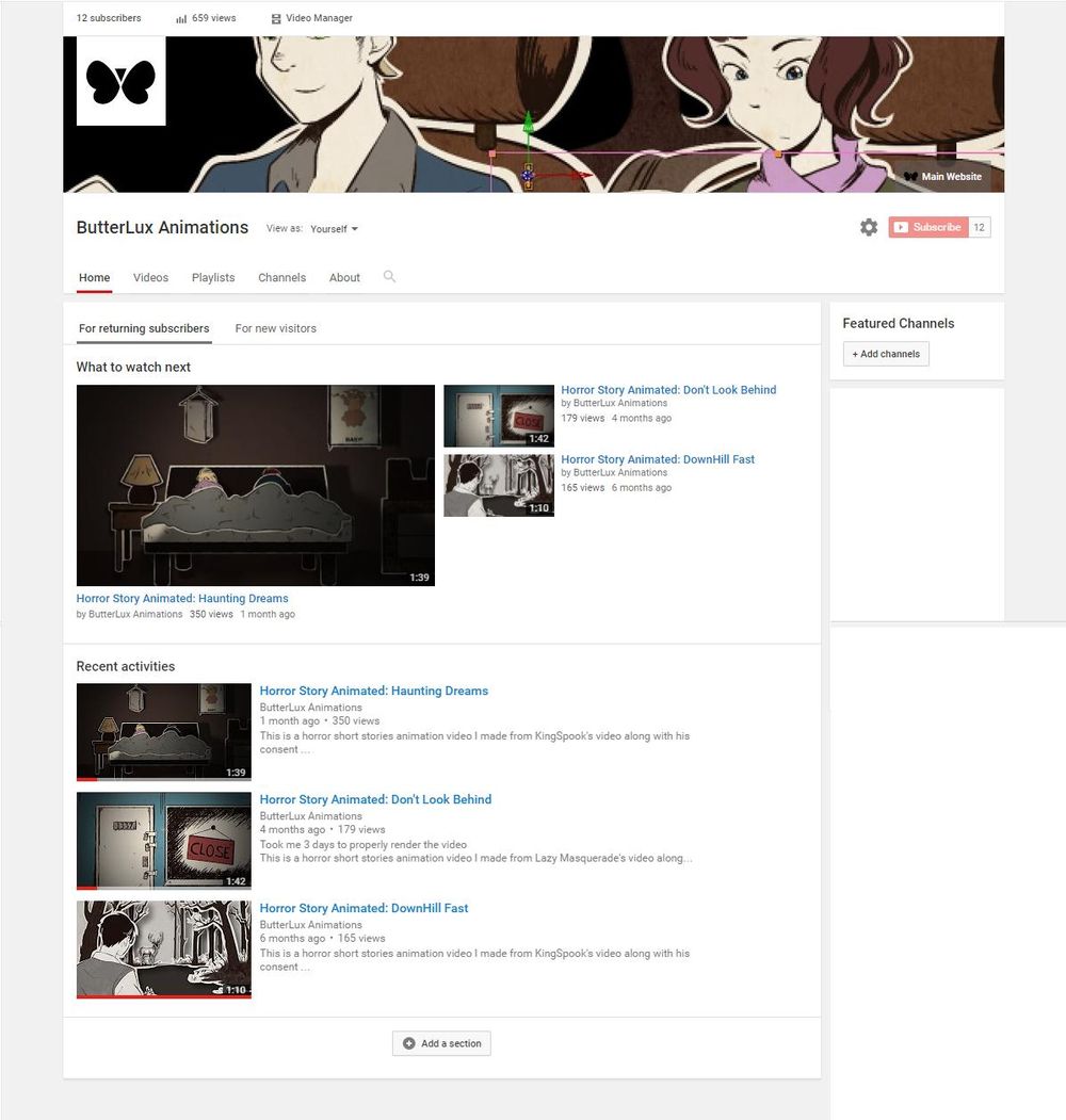 ButterLux Animation channel | Skillshare Student Project