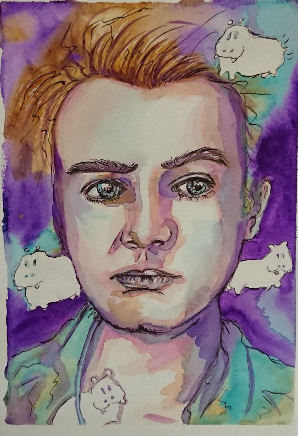 Abstract watercolour portrait | Skillshare Student Project