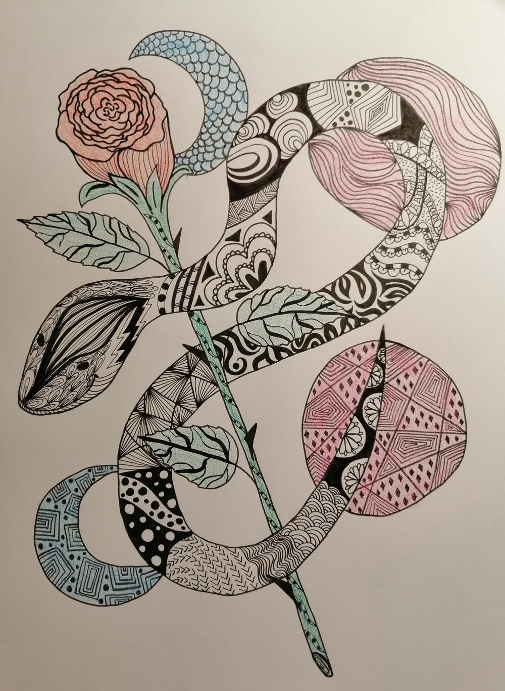 Snake doodle | Skillshare Student Project