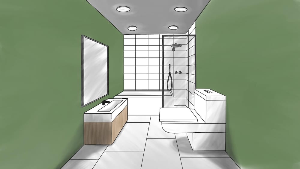 One Point Perspective Interior Sketch | Skillshare Student Project