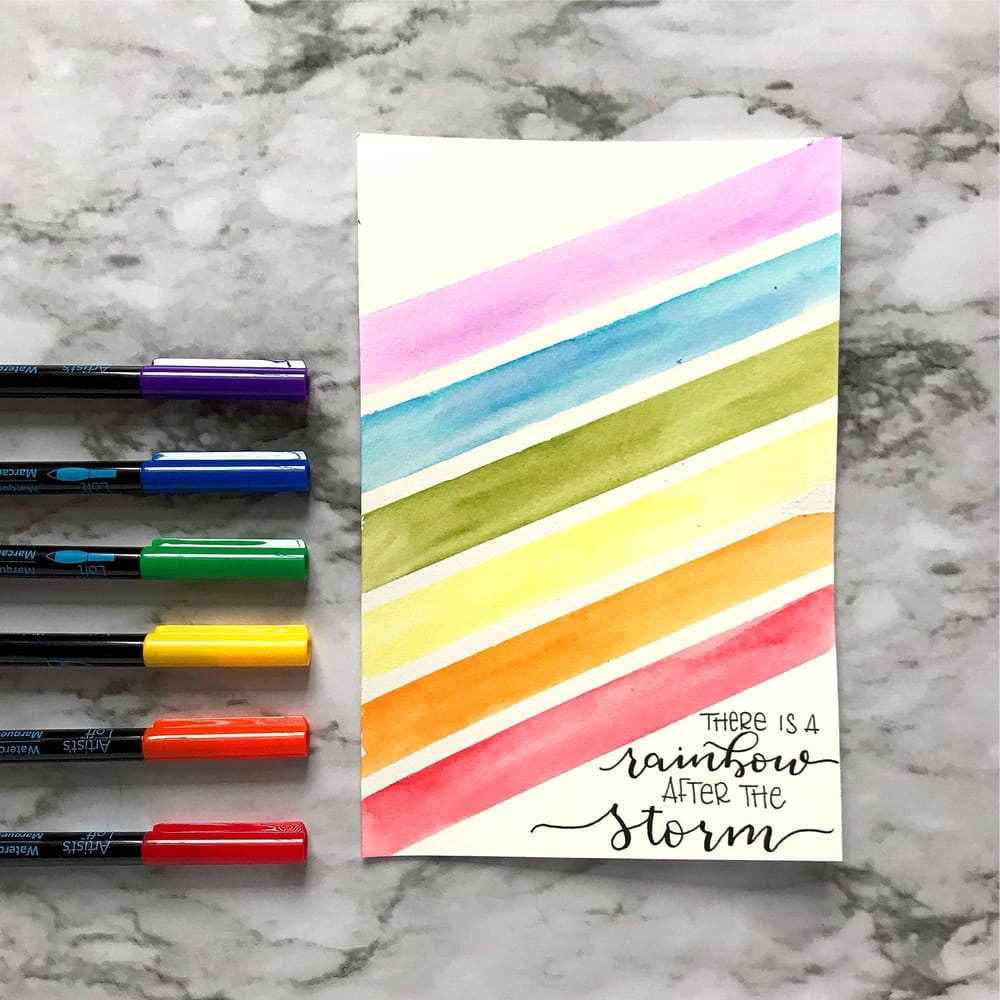 Rainbow Watercolors with Artist's Loft Watercolor Brushes | Skillshare ...
