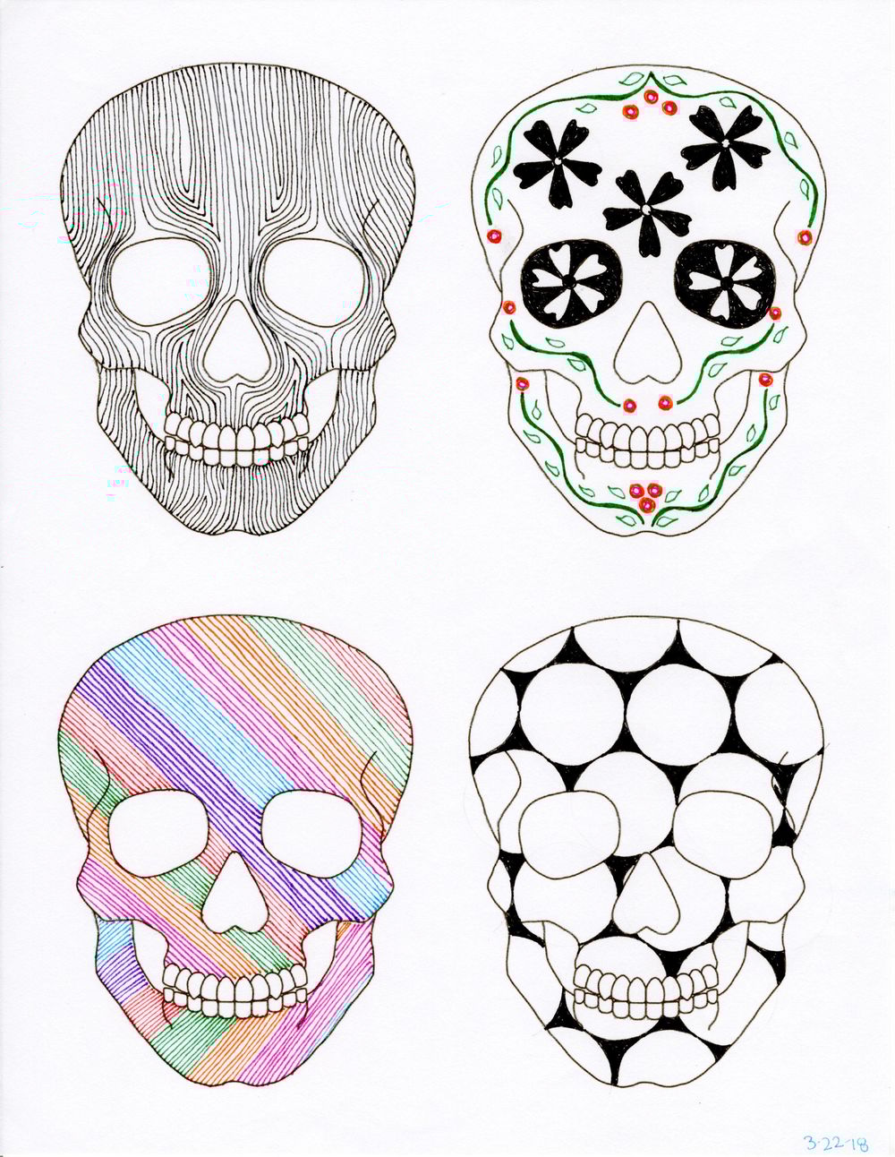 doodle skulls | Skillshare Student Project