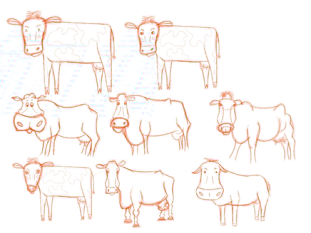 Cow character design | Skillshare Student Project