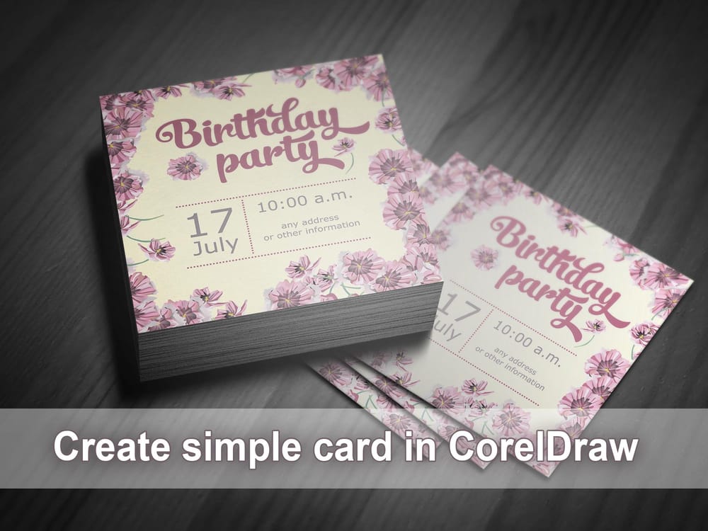 Create simple card in CorelDraw | Skillshare Student Project