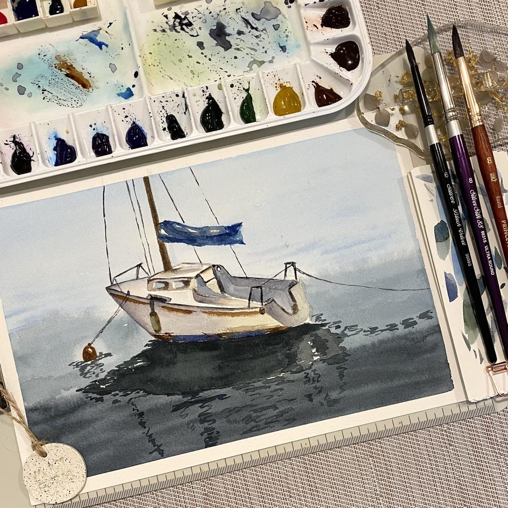 Boat, Water, and Reflection | Skillshare Student Project
