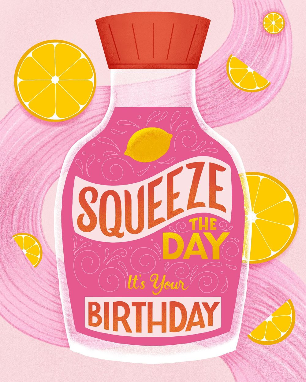 Squeeze the Day Greeting Card Design | Skillshare Student Project