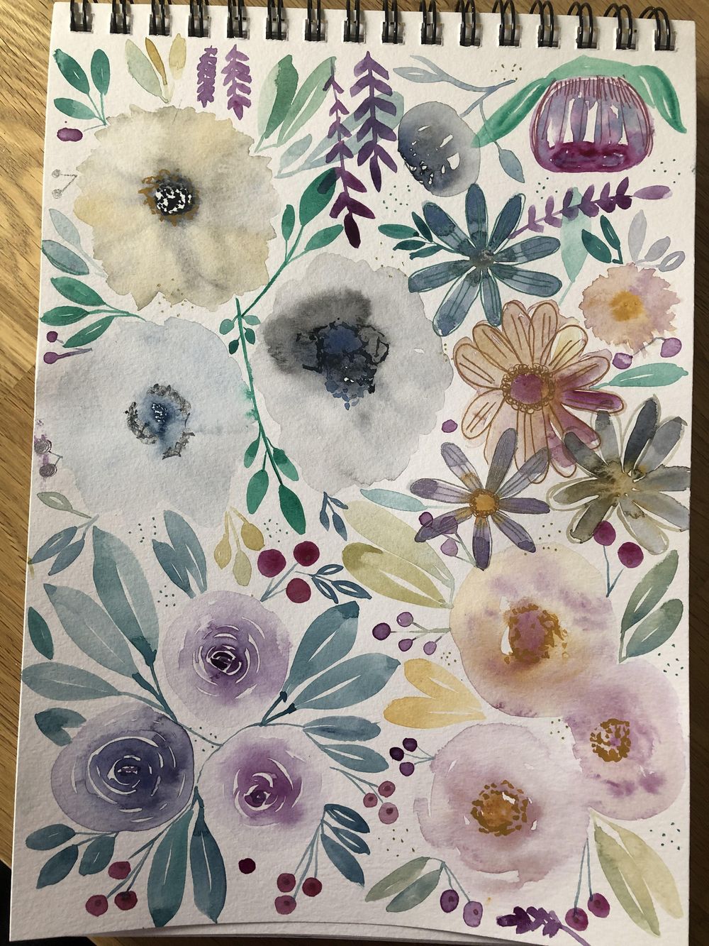 Loose watercolor flowers | Skillshare Student Project