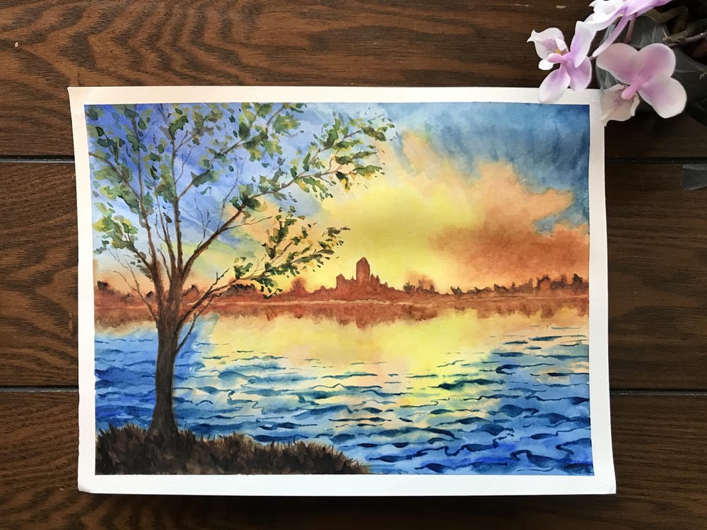 sunset landscape | Skillshare Student Project