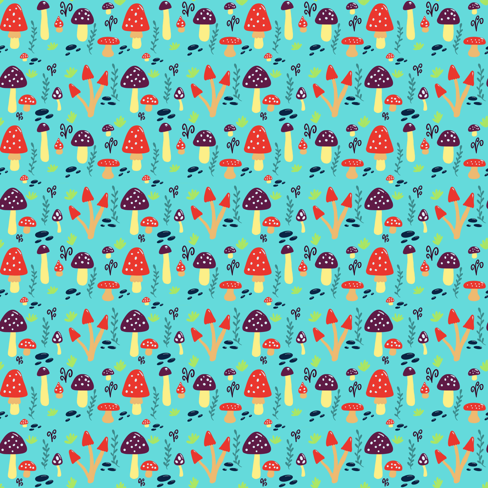 Toadstool Repeating Pattern Project | Skillshare Student Project