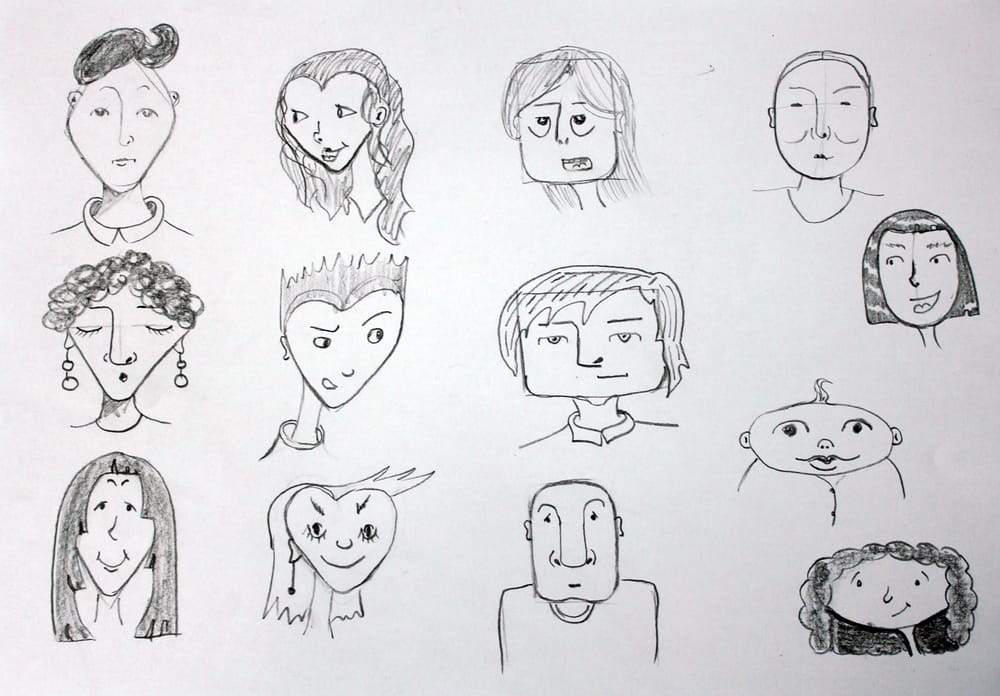 Face shapes practice by Marina Skurko | Skillshare Student Project