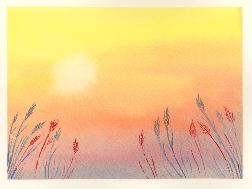 Watercolor field | Skillshare Student Project