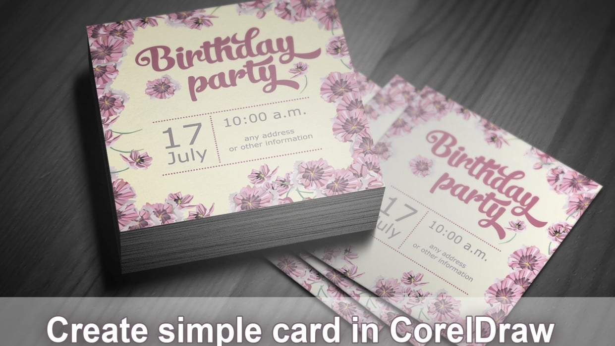 Create simple card in CorelDraw | Skillshare Student Project